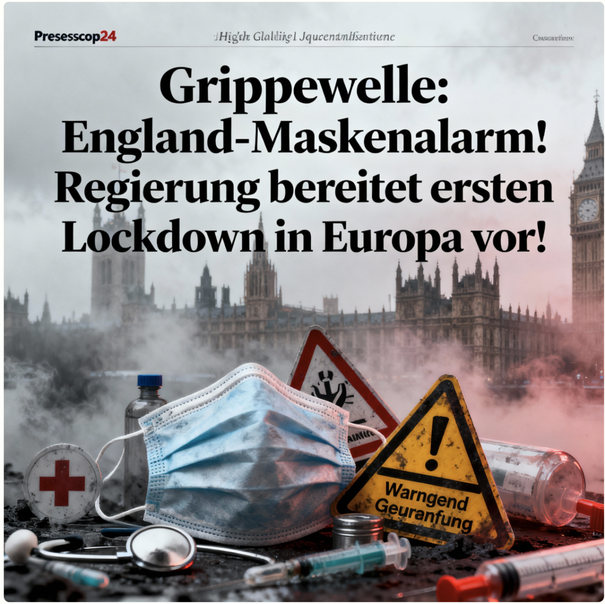 Grippewelle: England-Maskenalarm! Regierung bereitet ersten Lockdown in ...